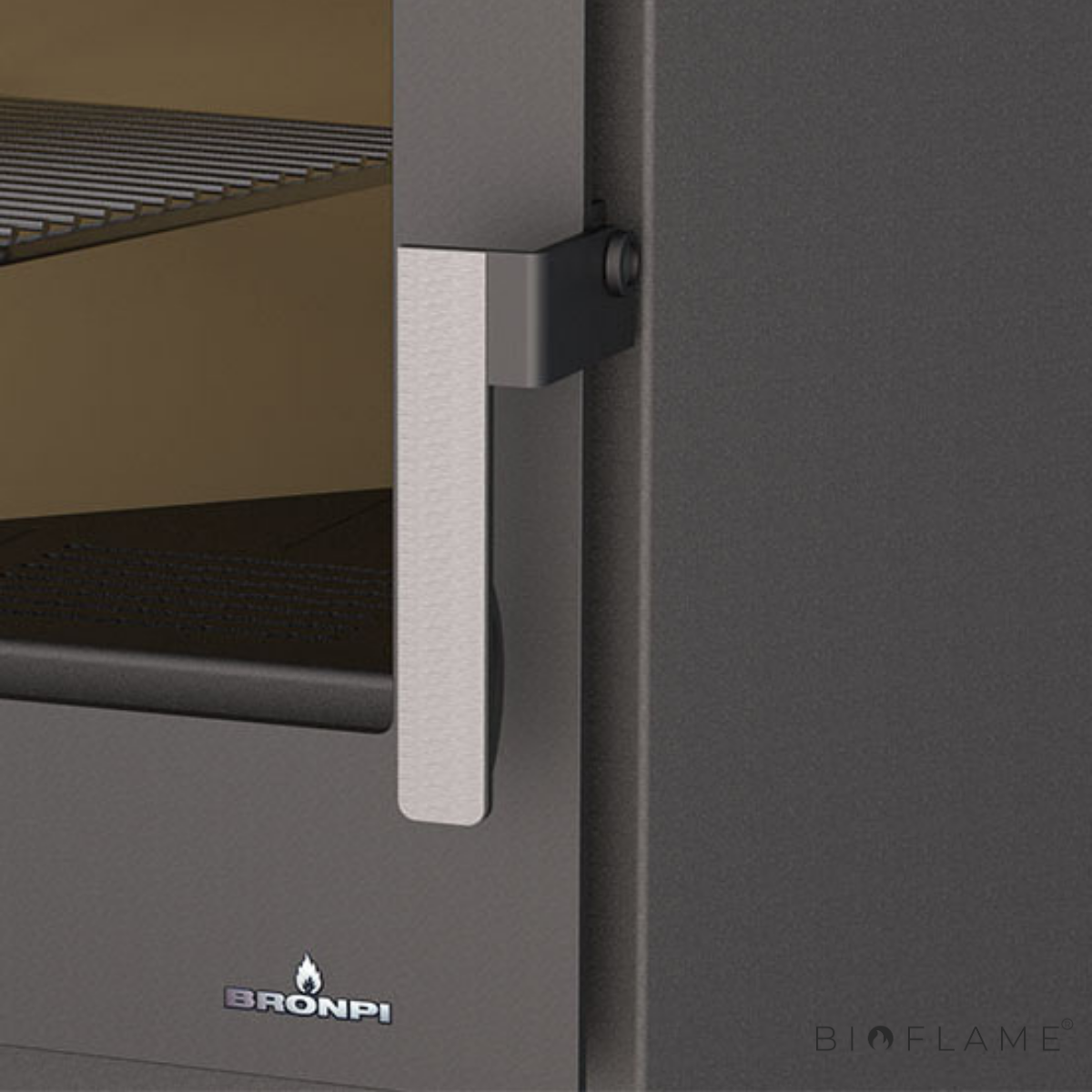 SALAMANDRA A LENHA - BRONPI MURANO-R COM FORNO DE CANTO – Bioflame