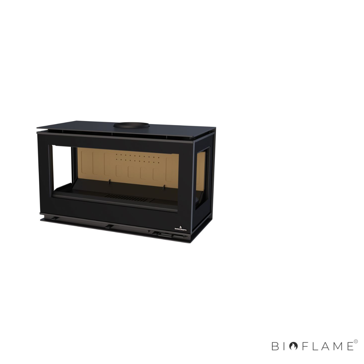 SALAMANDRA A LENHA - BRONPI CAIRO 90 BOX 3 FACES – Bioflame